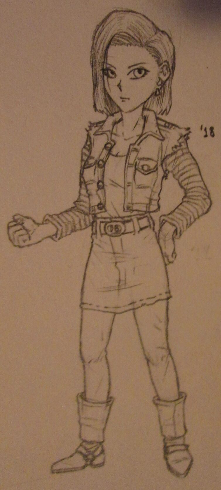 Android 18 sketch... | Fandom