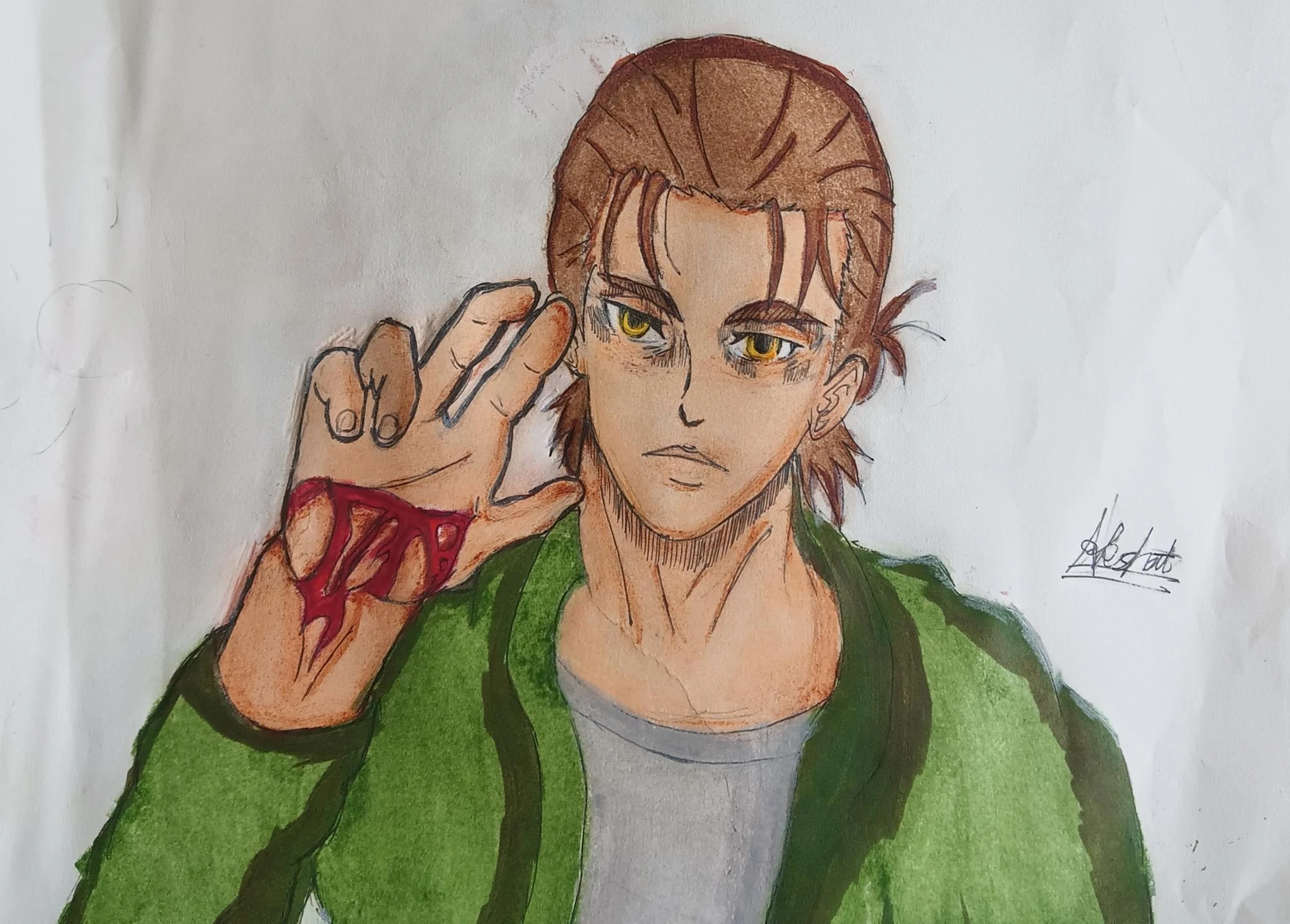 Eren says hi (took me 5 hours to make it) | Fandom