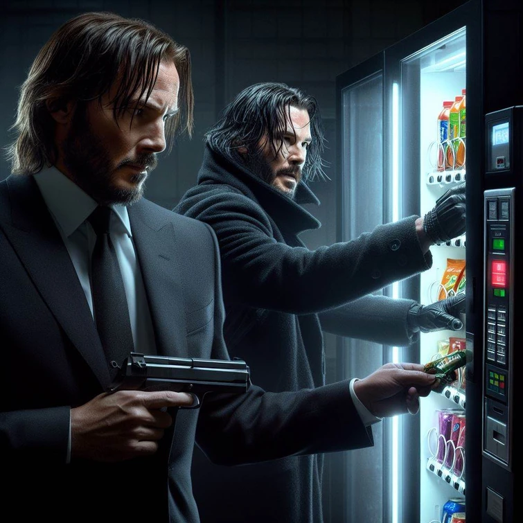 Cool pictures of John Wick Robbing a Vending Machine (ft. Doctor ...
