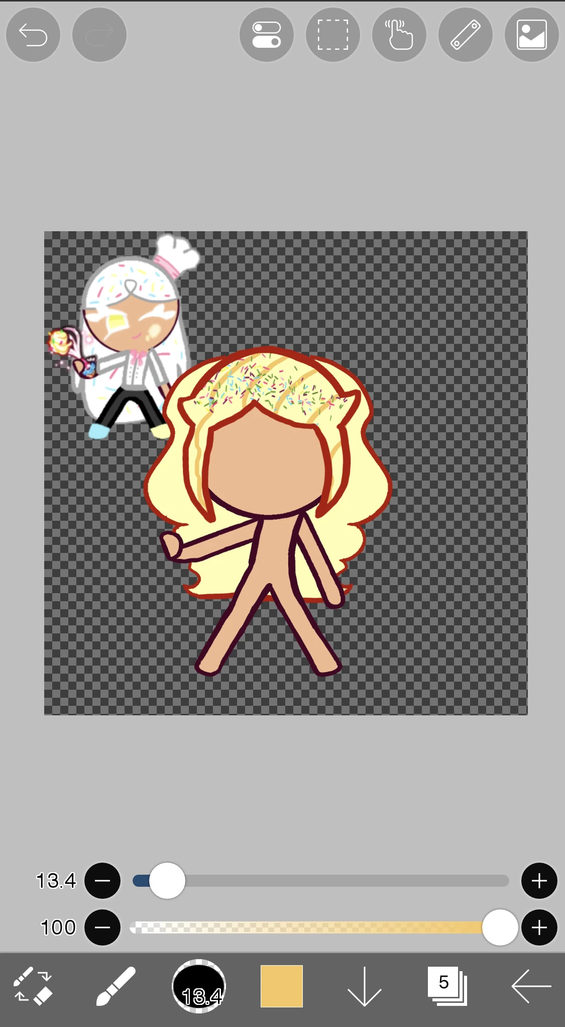 redrawing rainbow sprinkle before i think of a design for a new oc i ...