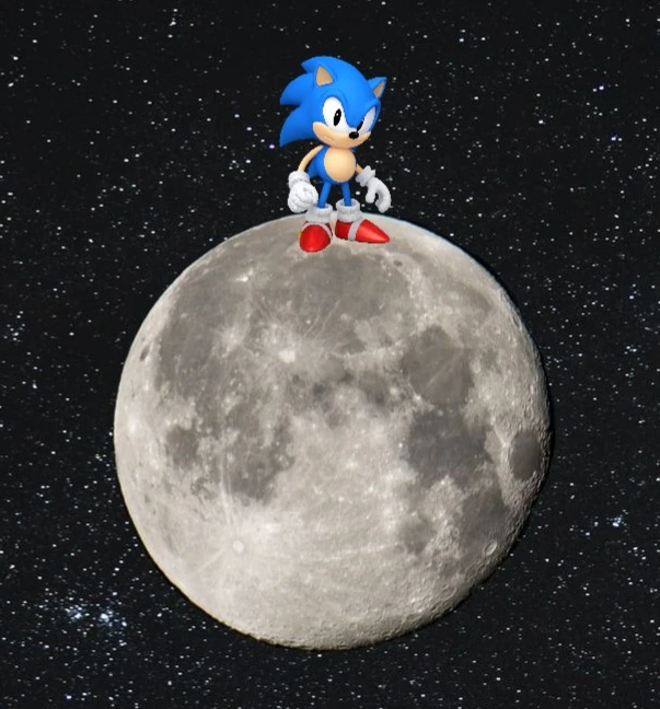 Classic Sonic on the moon. | Fandom