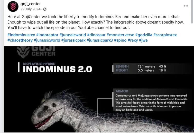 Size comparison between indominus Rex and indominus 2.0 | Fandom