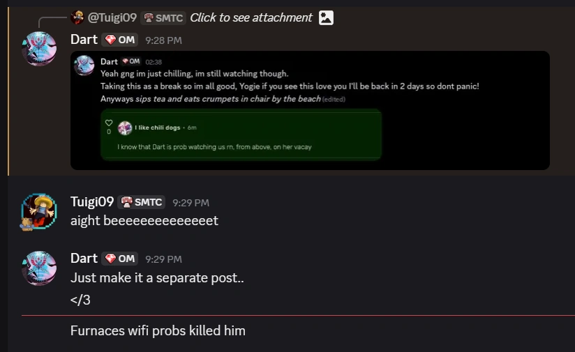 MESSAGE FROM DART | Fandom