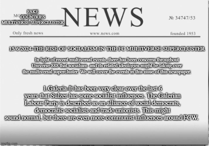 K13428AJC'S NEWSPAPER EDITION 1-OH NO,SOCIALISM IS ON THE RISE IN THE ...