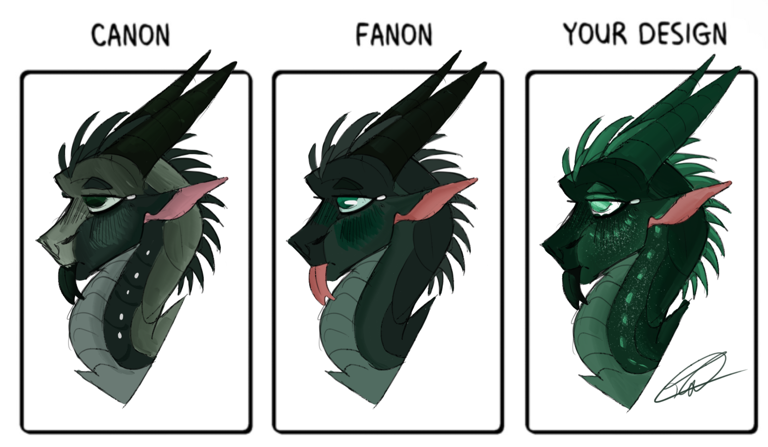Canon vs fanon vs my design :DD | Fandom