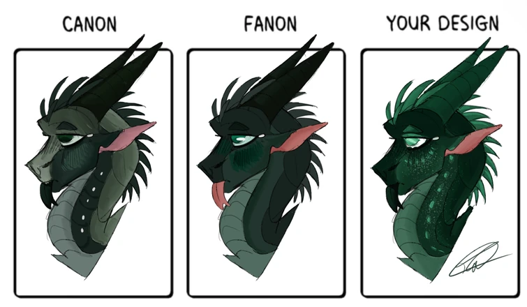 Canon vs fanon vs my design :DD | Fandom