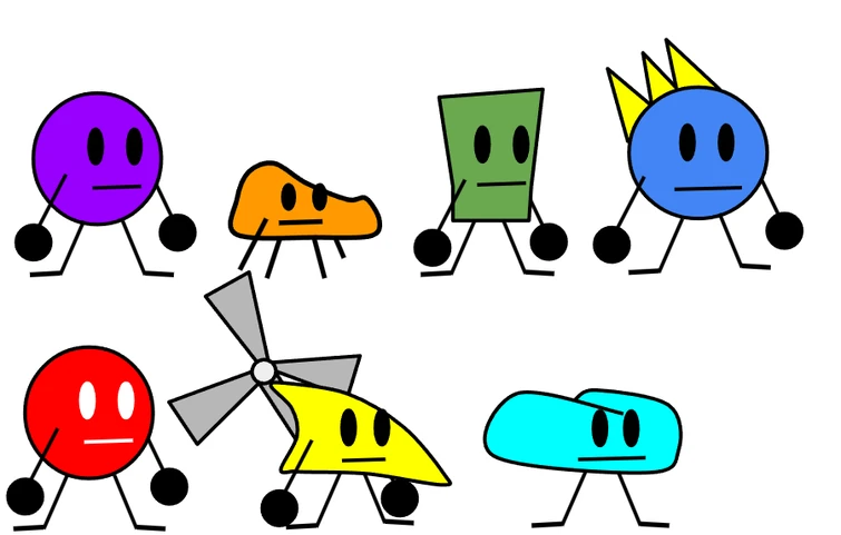 So i made rainbow friends in bfdi style, Rated it on a scale of one to ...