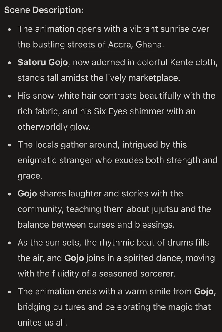 So I made a story of Satoru Gojo by using an Disney Ai poster story ...