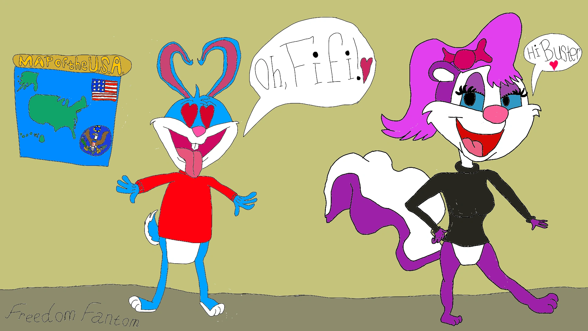 I drew Buster x Fifi art | Fandom