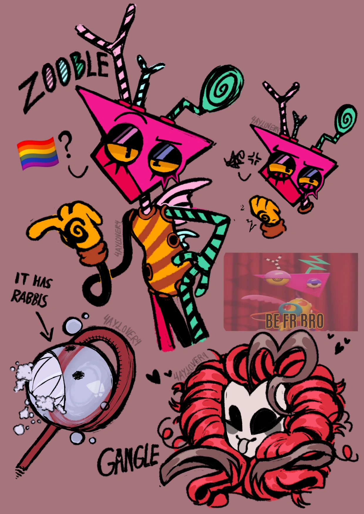 Art I of found of zooble and gangle | Fandom