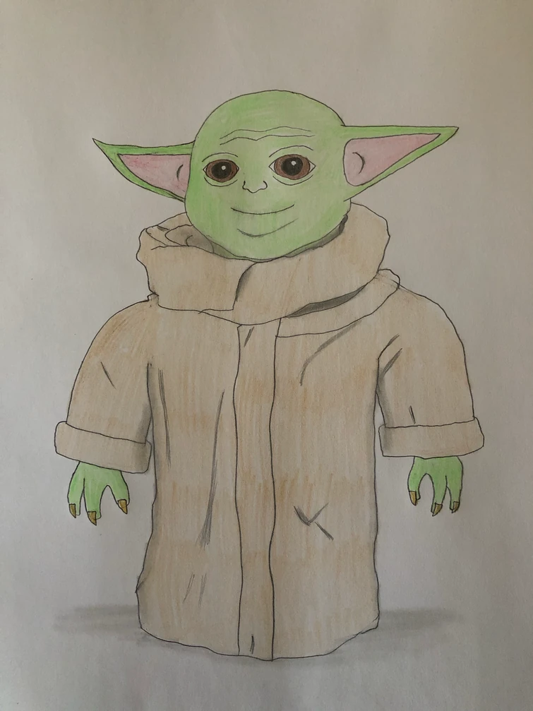 Hand-Drawn Picture of Grogu | Fandom