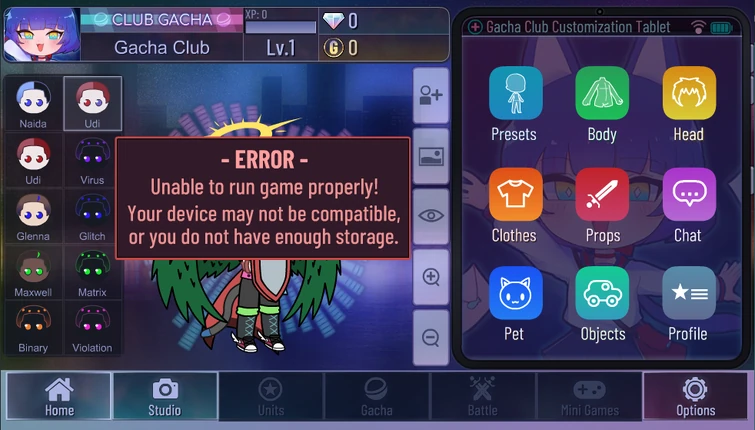 "Unable to run game properly!" Error message | Fandom