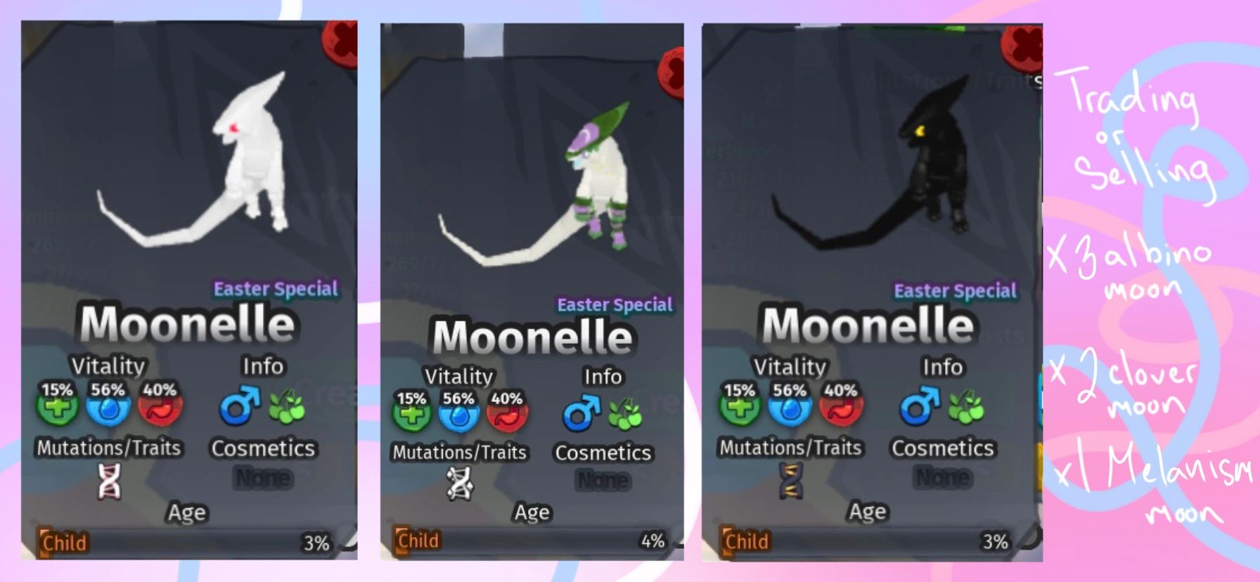 Trading/selling moonelle muts! | Fandom