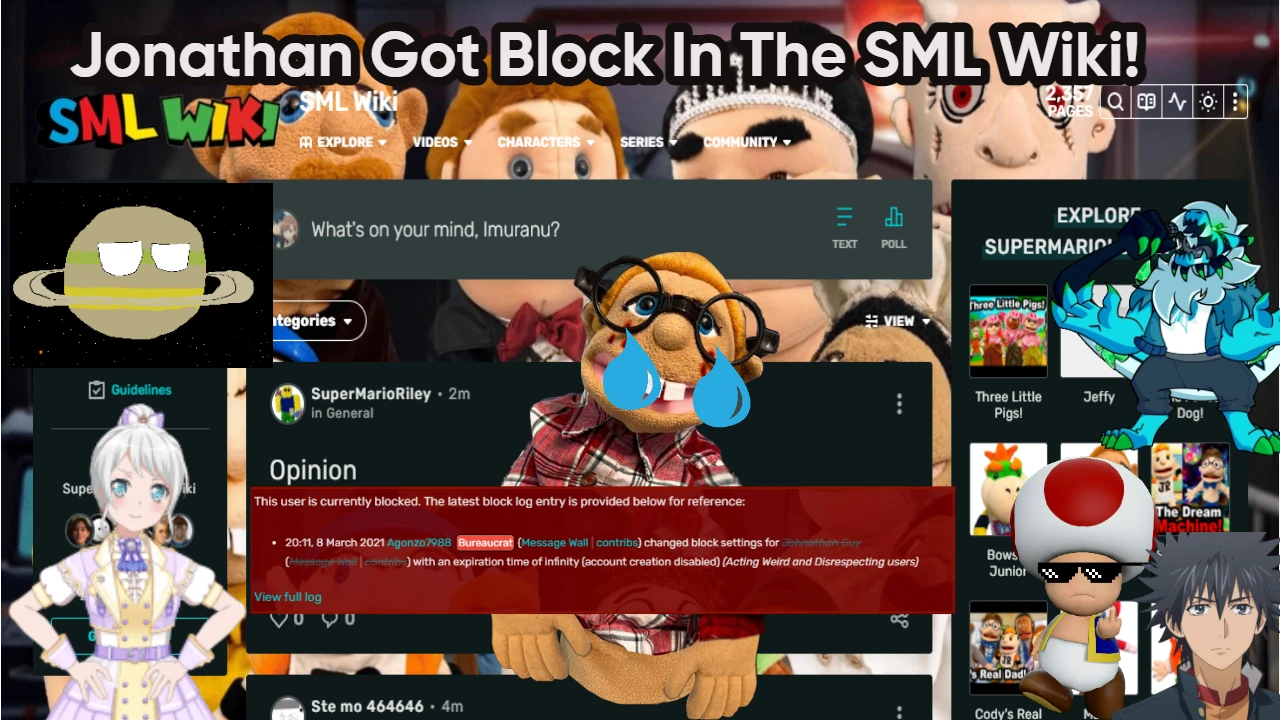 SML Idea: Jonathan Got Block In The SML Wiki! | Fandom