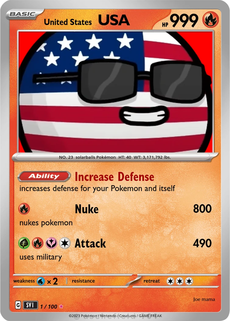 Pokemon cards of Countryballs I made because I thought it would be cool ...