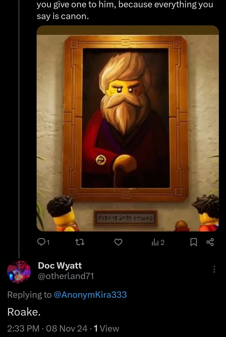 More Doc Wyatt tweets (there might be more so I'll just reply to this ...