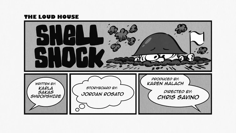 Shell shock title card in back and white style | Fandom