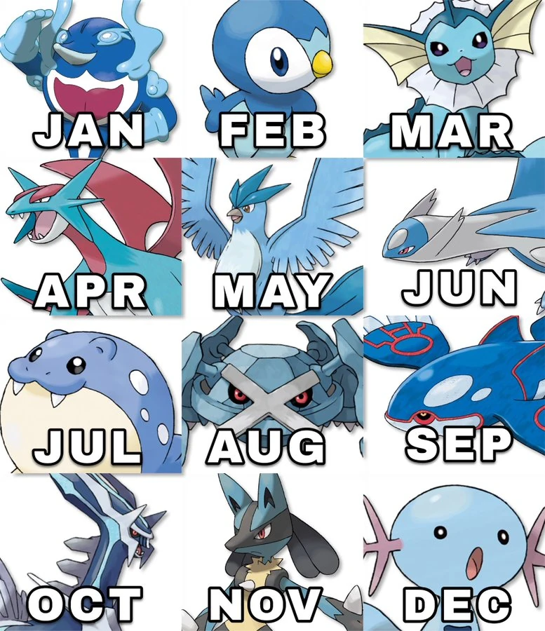 Your birth month is what BLUE Pokemon you turn into | Fandom