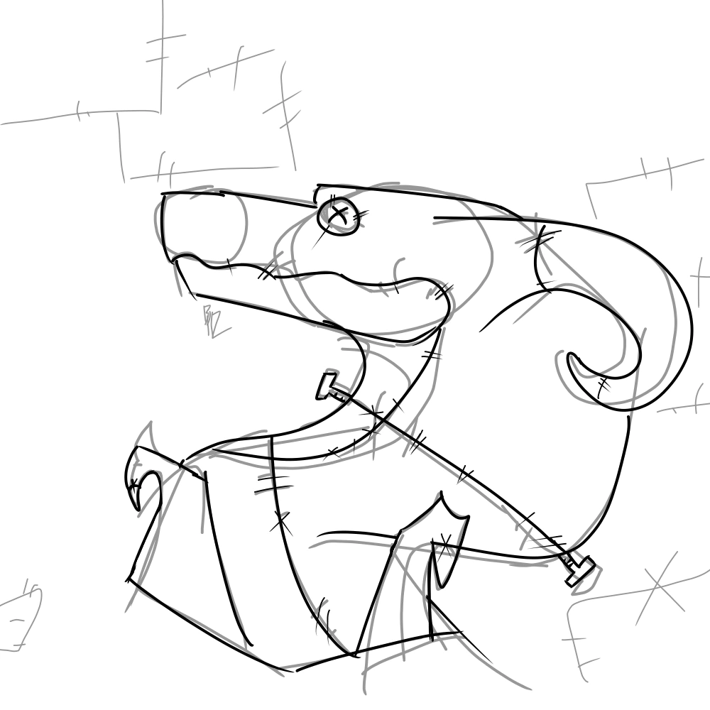 Frankenstein Dragon + Half-body Practice art! | Fandom