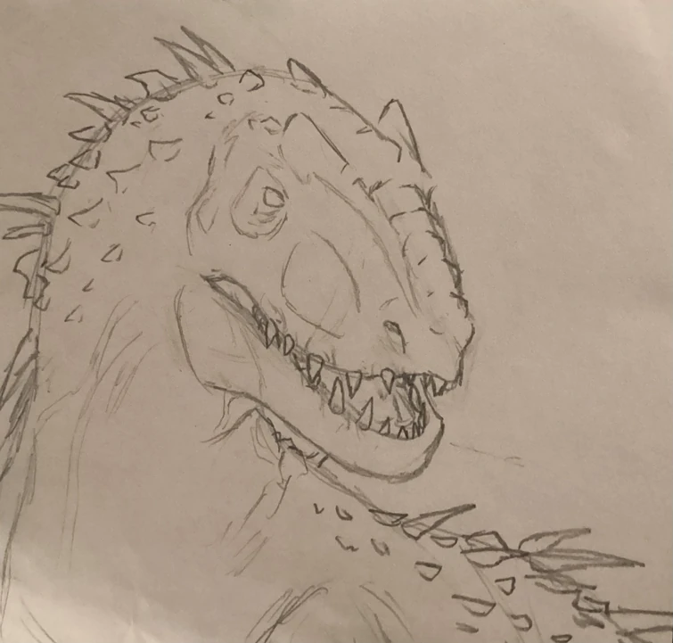 Hi everyone, I’m back with a cool Indominus drawing!! | Fandom