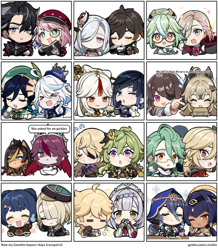 Rate my Genshin Impact ships {Rarepairs} | Fandom