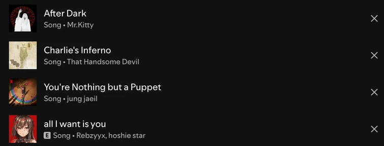 RATE MY EVIL SPOTIFY RECENTS MUEHEHEH | Fandom