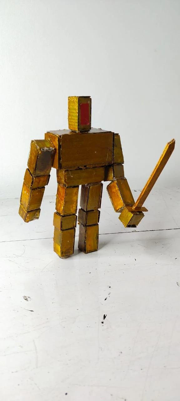 i finally did it. Gold Titan Out Of Cardboard (And Sticks). Thanks For ...