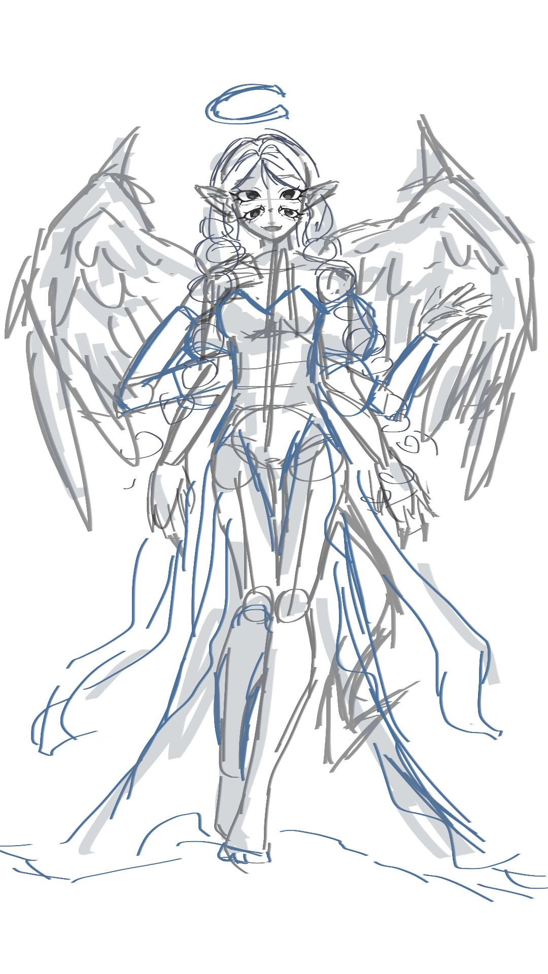 I don’t feel kawaii today, but here’s a random goodness drawing sketch ...