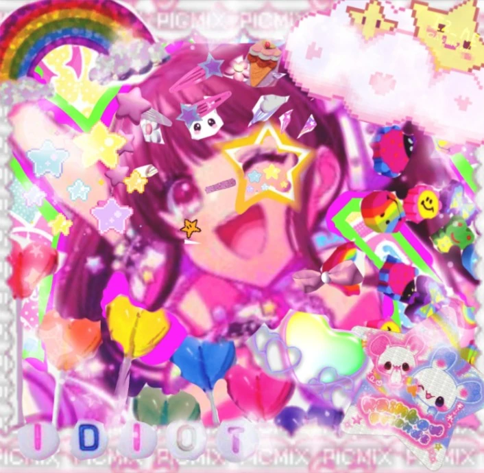 my first decora edit and OFC its Kaibara Michiru from the hit game D4DJ ...