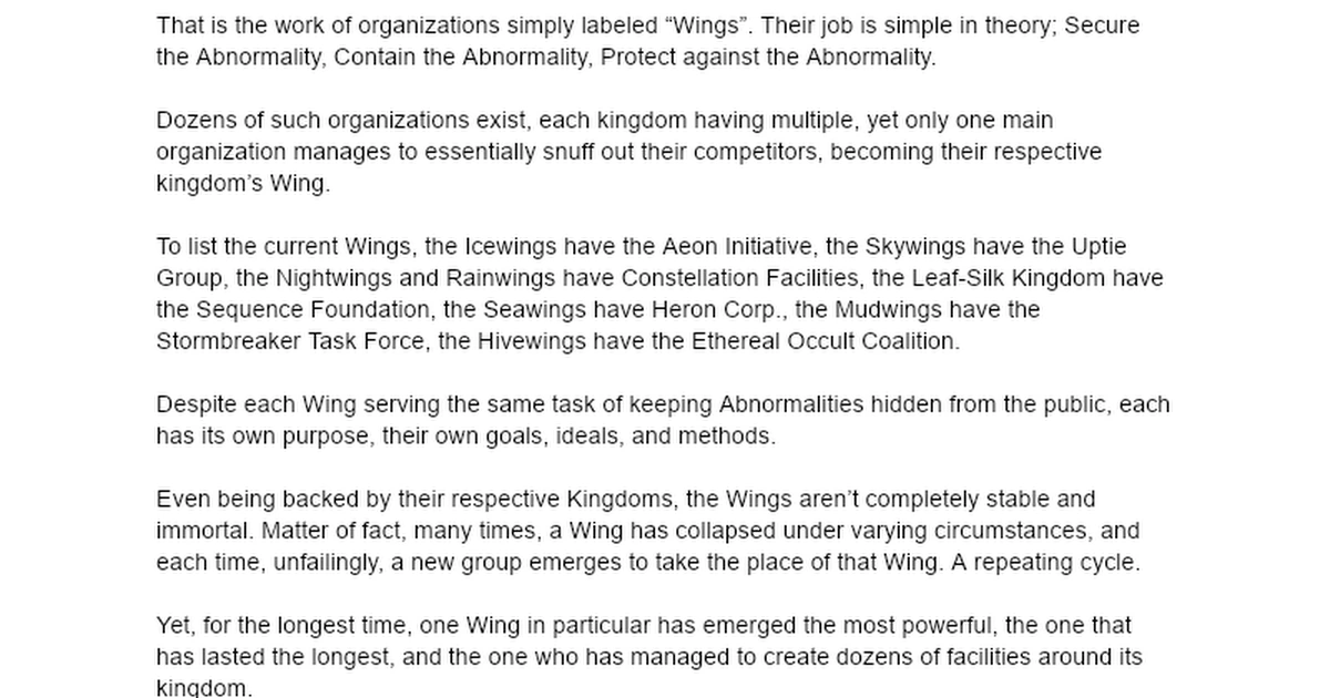 Eidolon Inc. - Detailed Laboratory RP - Sign Up Thread #1 | Fandom