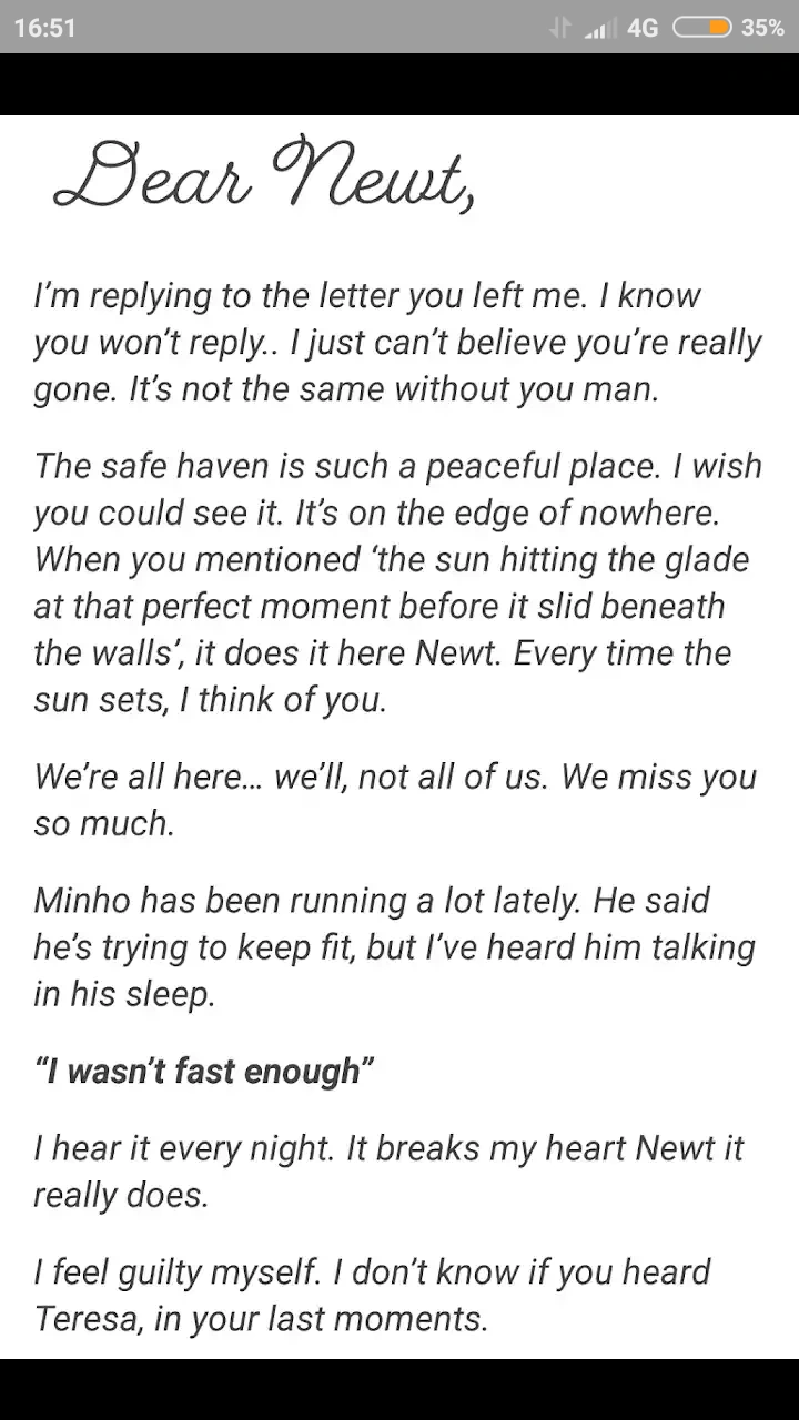 Replying newt letter (part 1) | Fandom