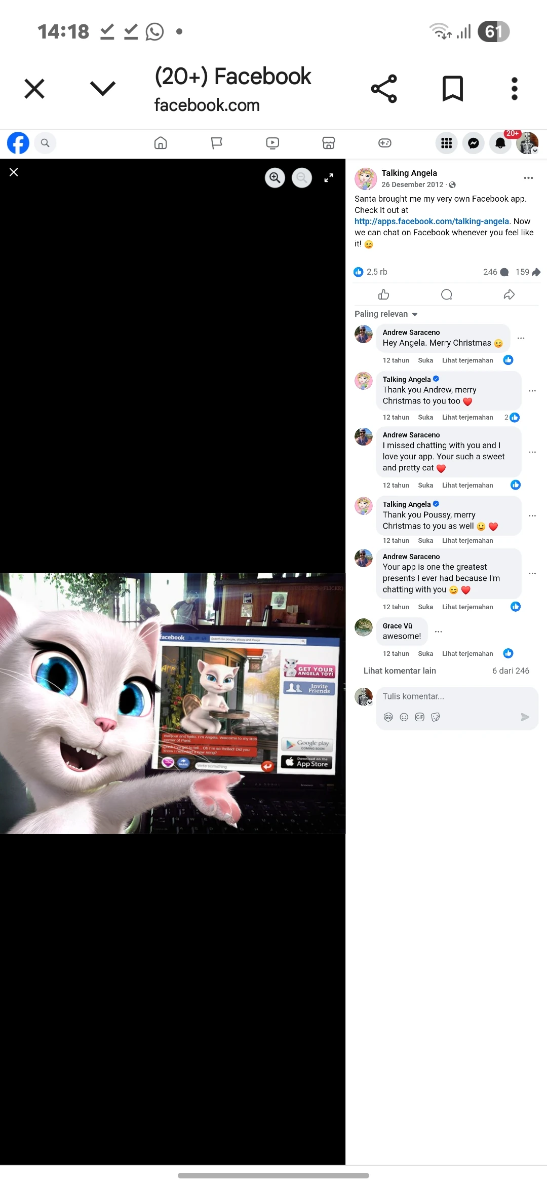 Talking Angela on Facebook?? | Fandom