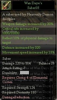 Wan Daye's Diamond Saber | 9dragons Wiki | Fandom