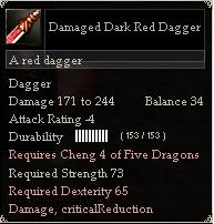 Damaged Dark Red Dagger | 9dragons Wiki | Fandom
