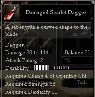 Damaged Scarlet Dagger | 9dragons Wiki | Fandom