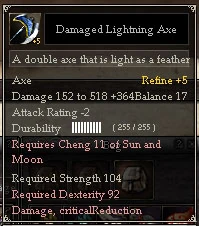 Damaged Lightning Axe | 9dragons Wiki | Fandom