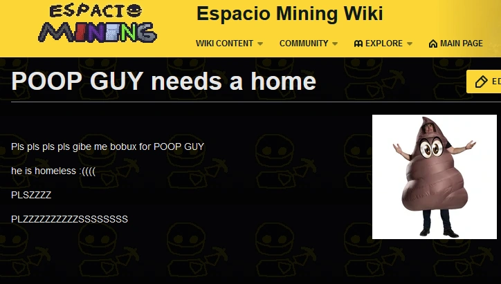 i have remains of the poop guy needs a home page | Fandom