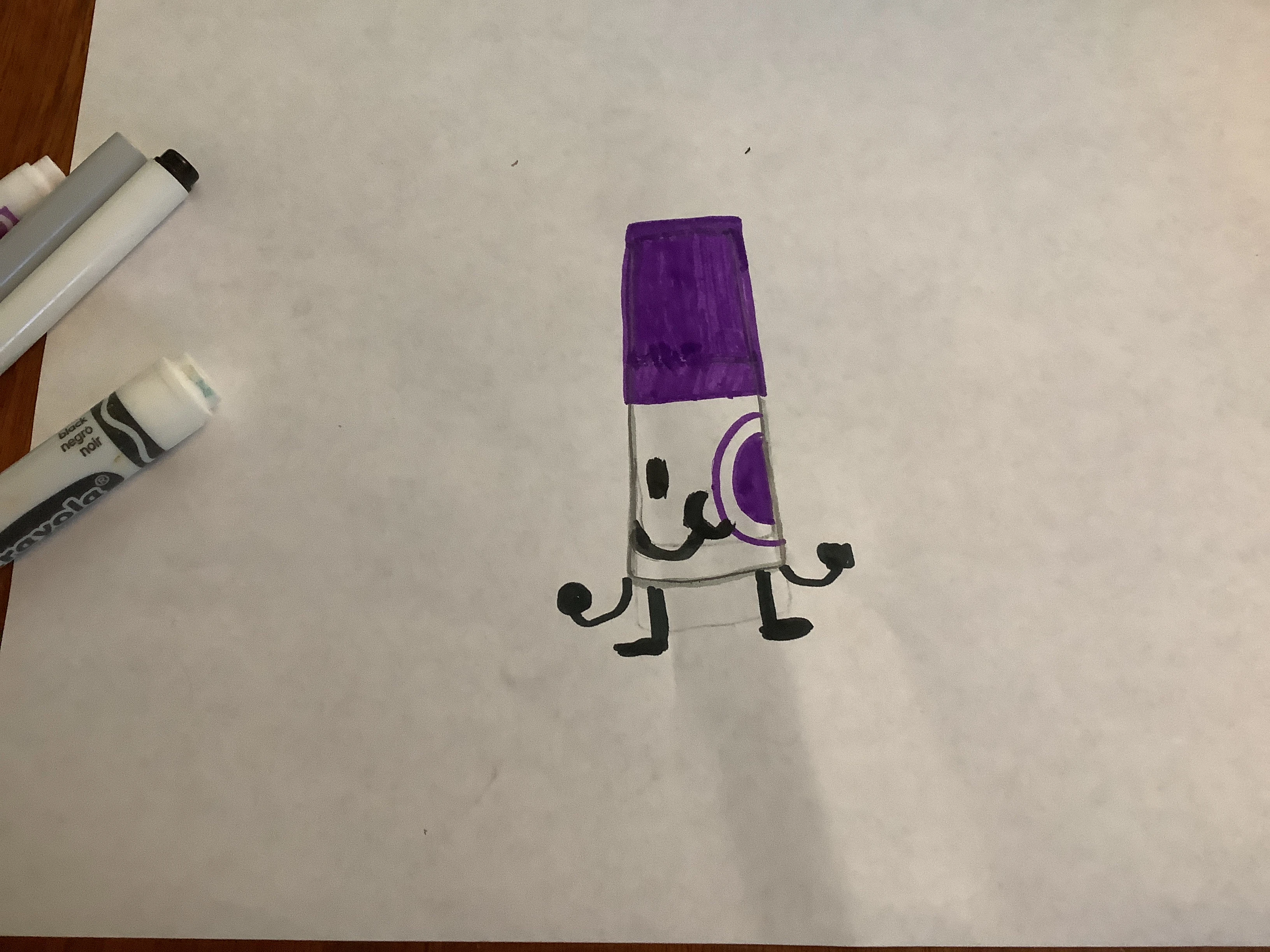 I drew purple marker with markers | Fandom