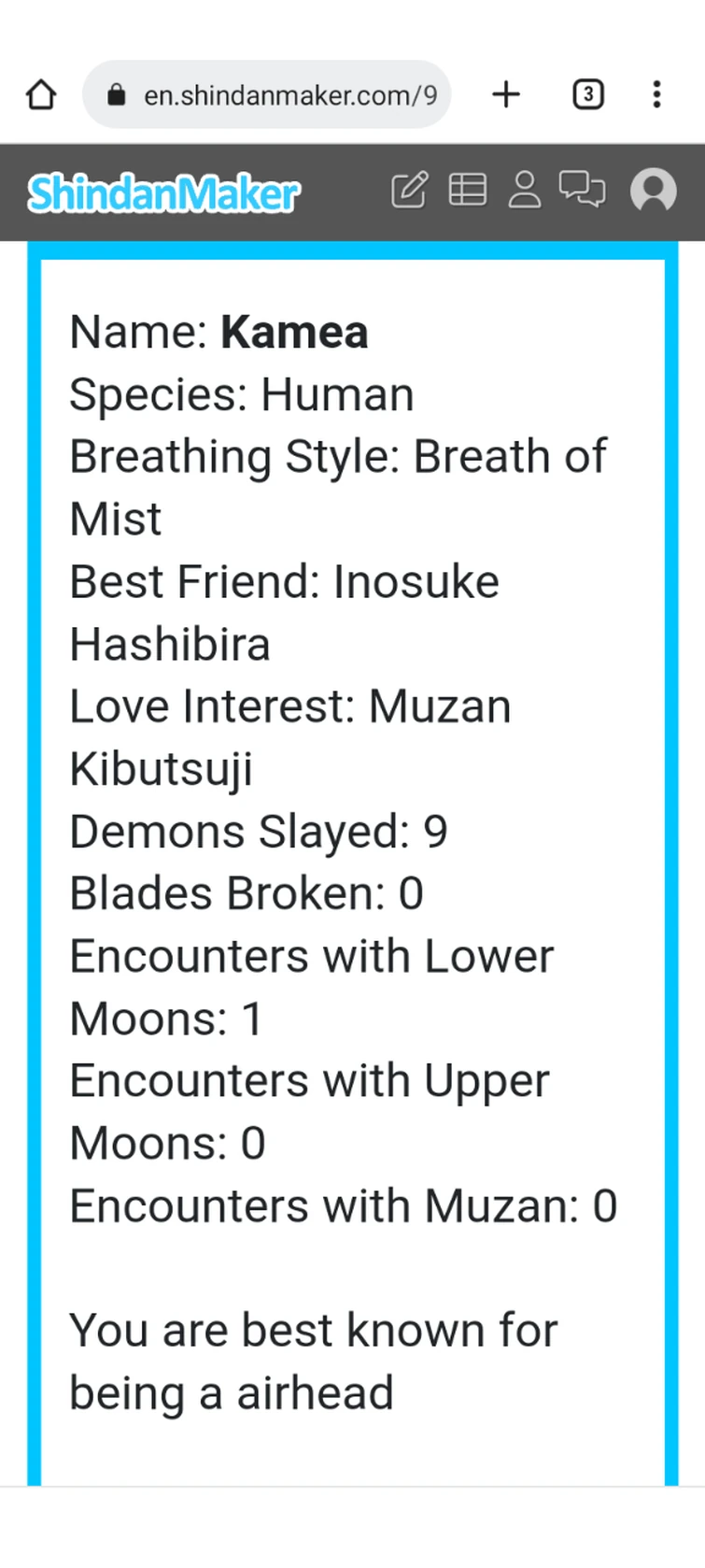 I have done the shindanmaker thingy | Fandom