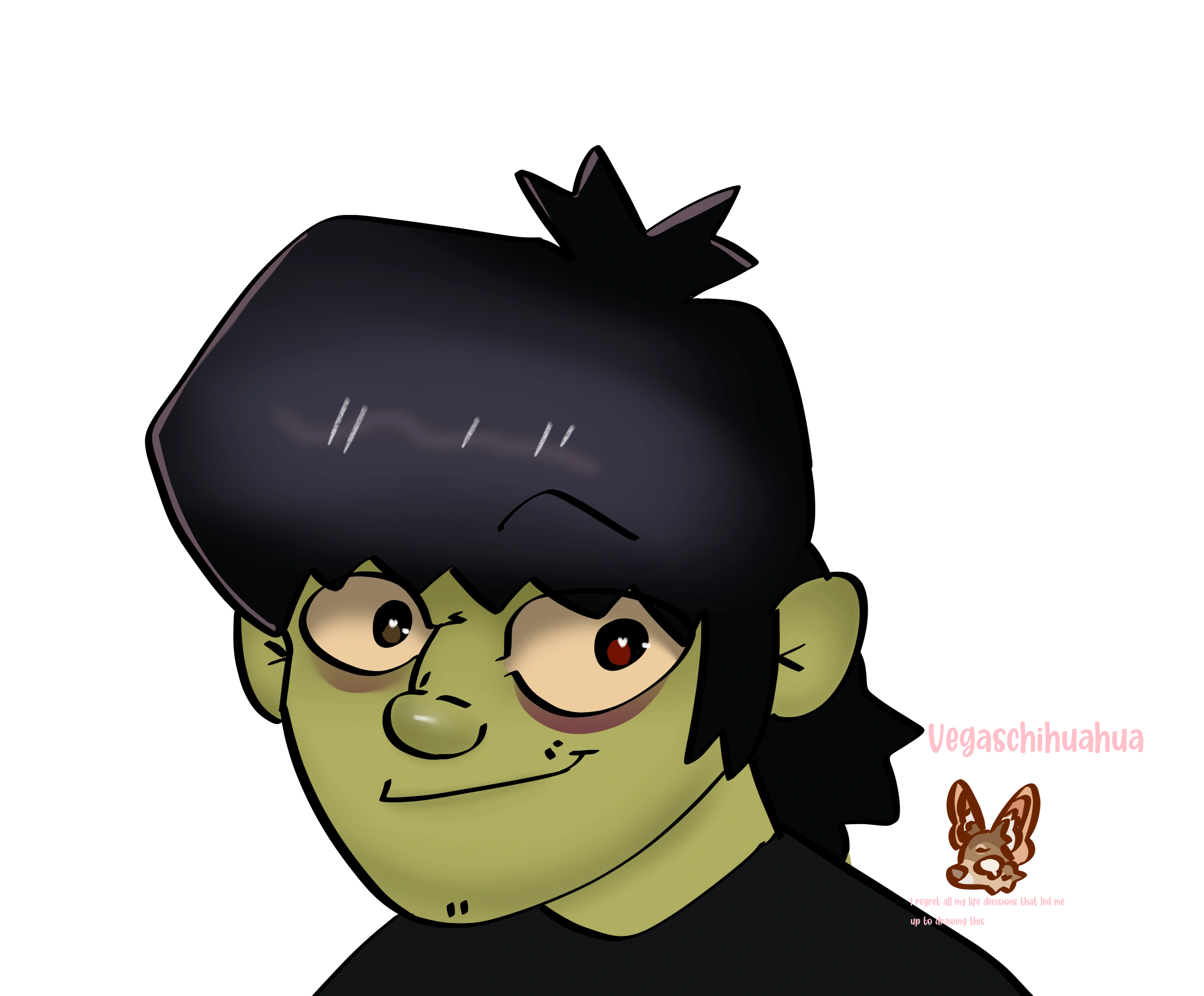 I present to you… Murdoc! Drawn by someone who’s never drawn people ...
