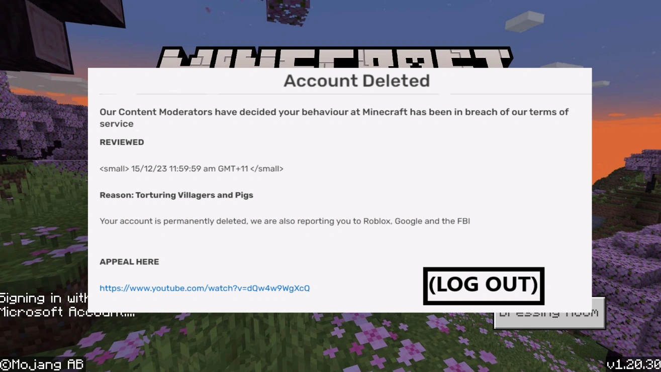 Bruh why was I even banned from minecraft | Fandom