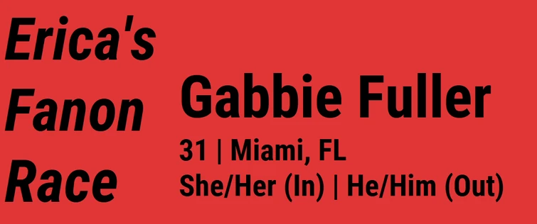 Erica's Fanon Race (Cast Reveal) | Fandom