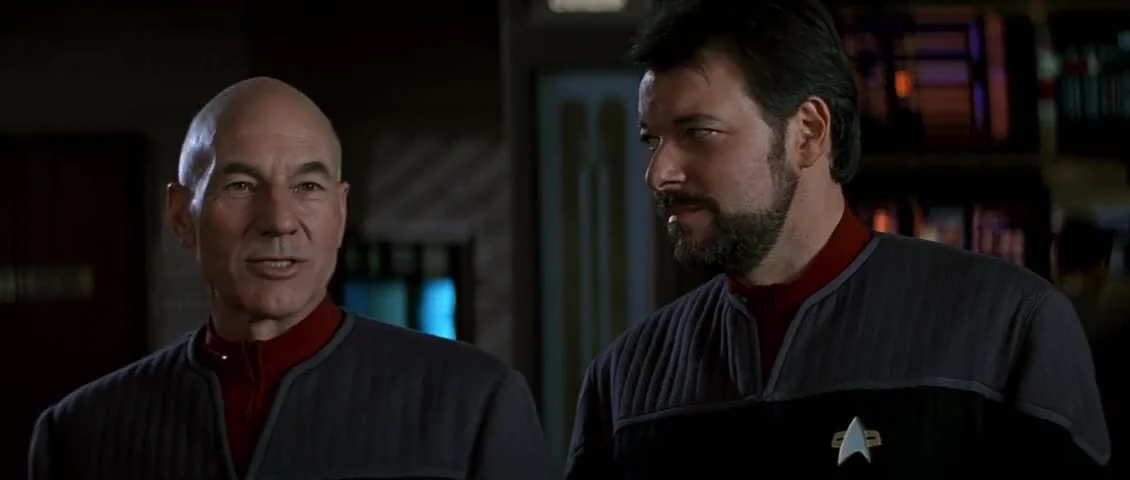 Worf at tactical in first contact | Fandom