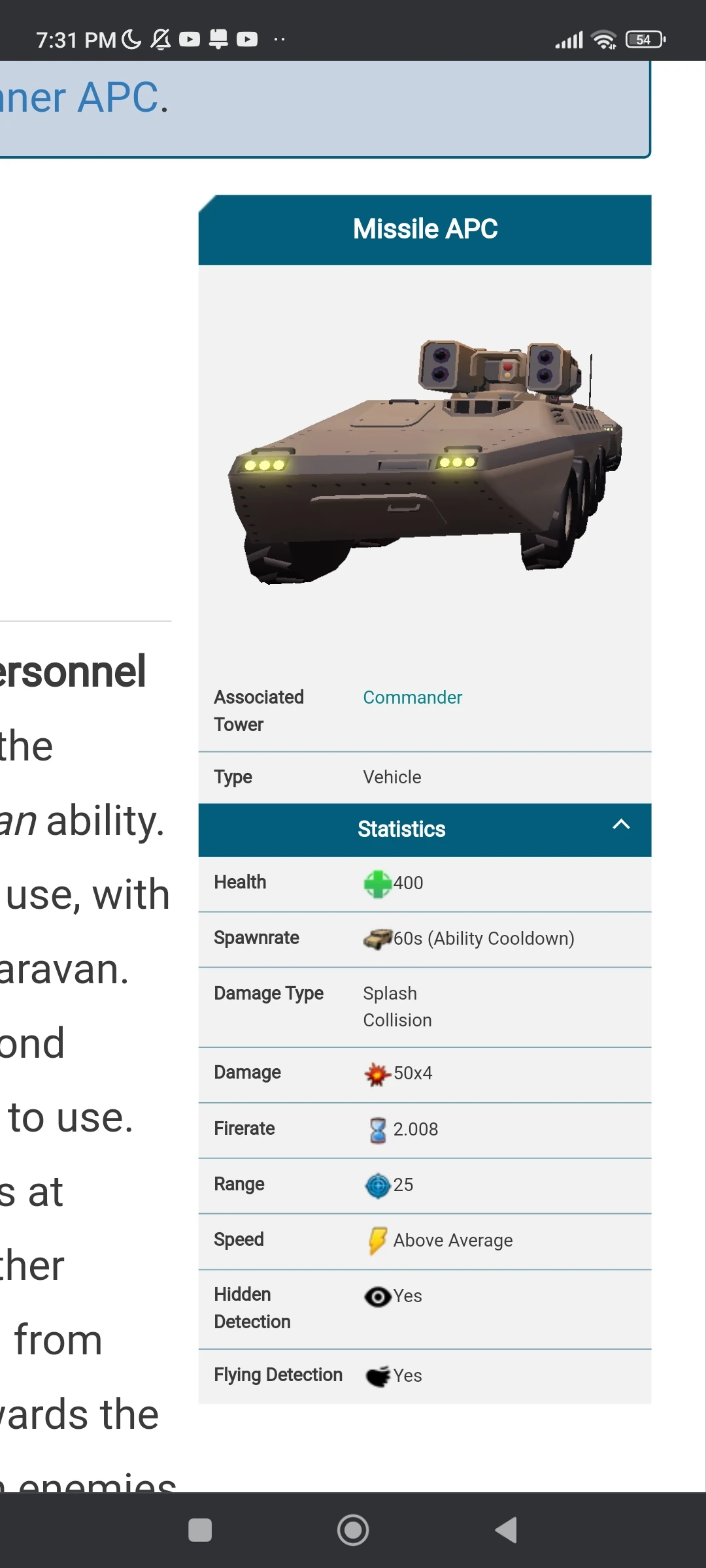 Why isn't Lead Penetration Added to Missile APC description despite ...