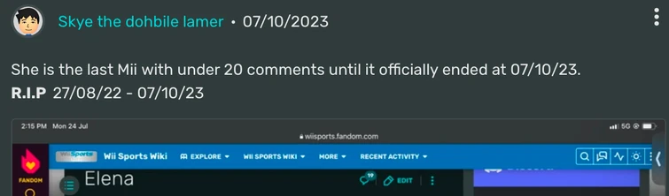 A Mii a Day U: January 29th (Elena, not WSC Barbara) | Fandom