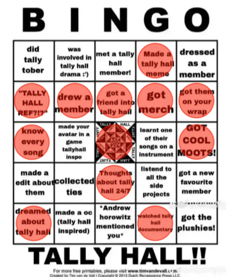 TH bingo | Fandom