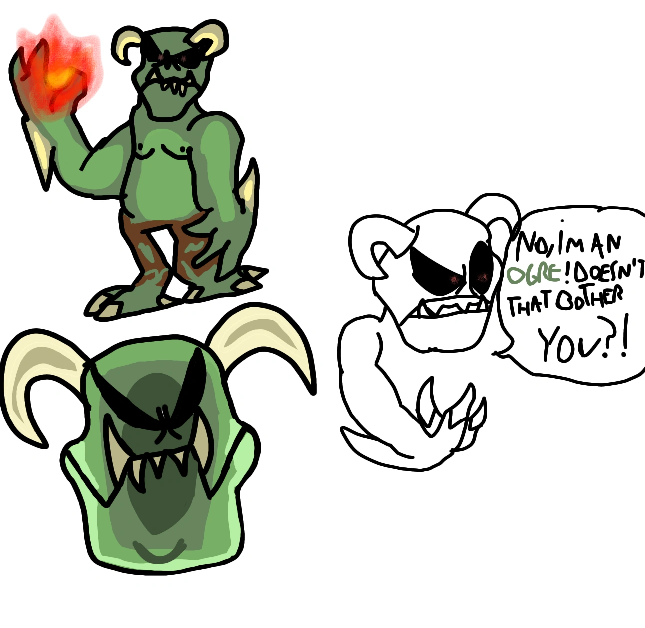 I draw the ogre from doom rpg,now with a original design! | Fandom