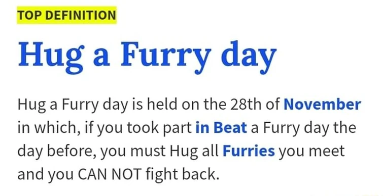 Tomorrow is hug a furry day! :) | Fandom