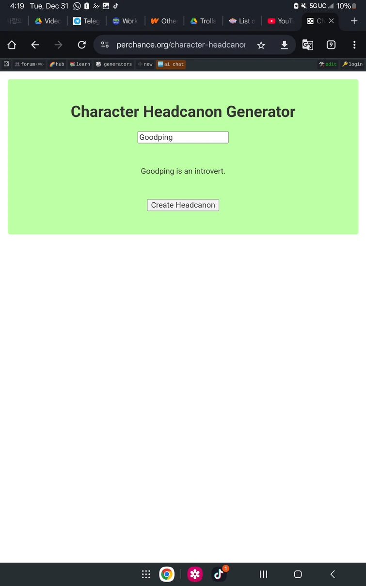 Character HC generator. | Fandom