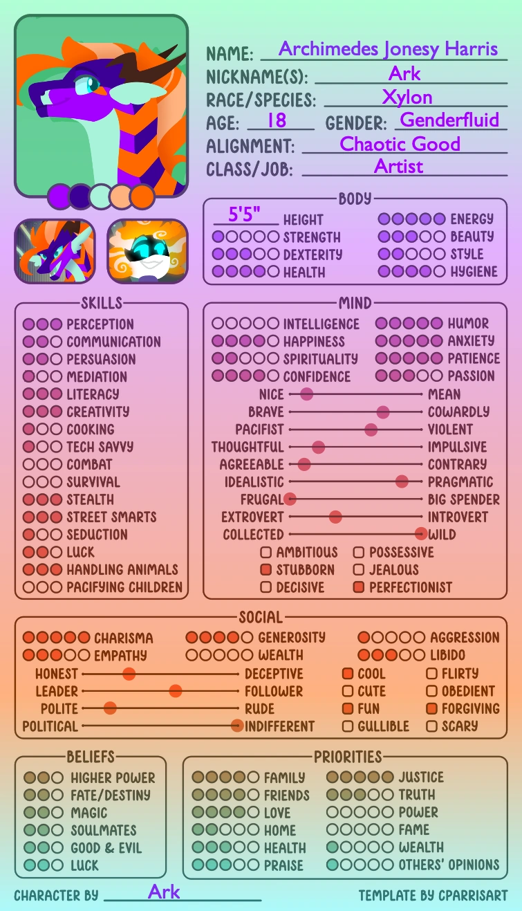 Ark Stat Sheet | Fandom